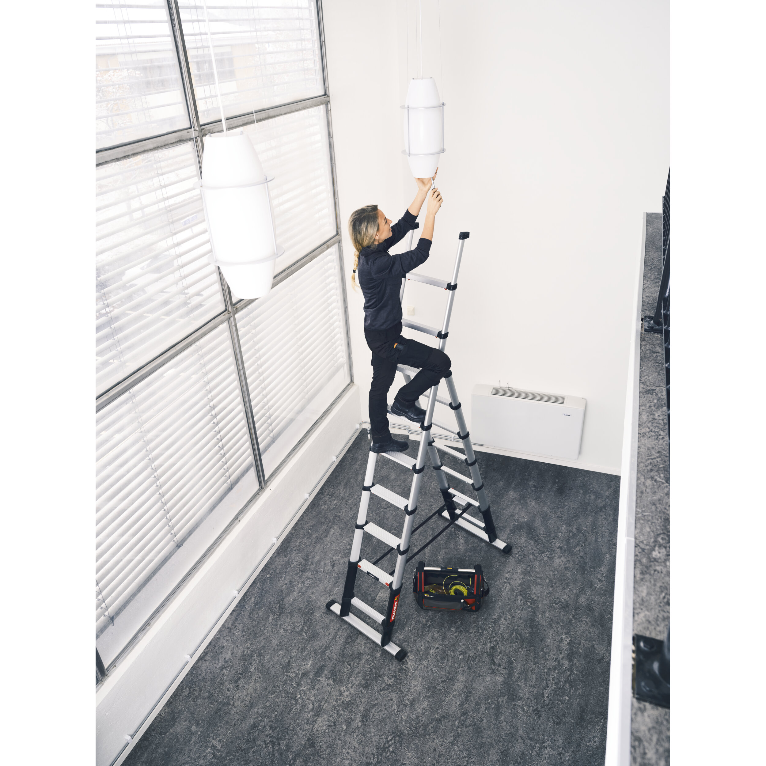 Telescopic combination ladder | Multipurpose ladder | ZARGES ...